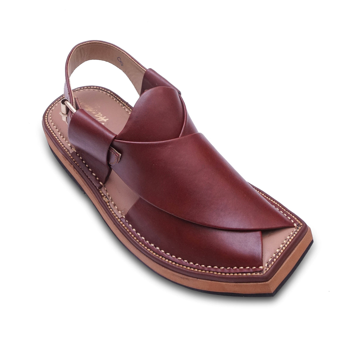 Article M-002 exquisite craftsmanship of Brown kaptan handmade Chappal ...