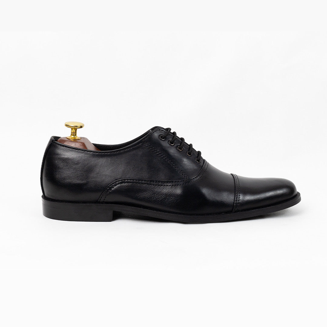 Article M-004 exquisite craftsmanship of OXFORD Black handmade shoes ...