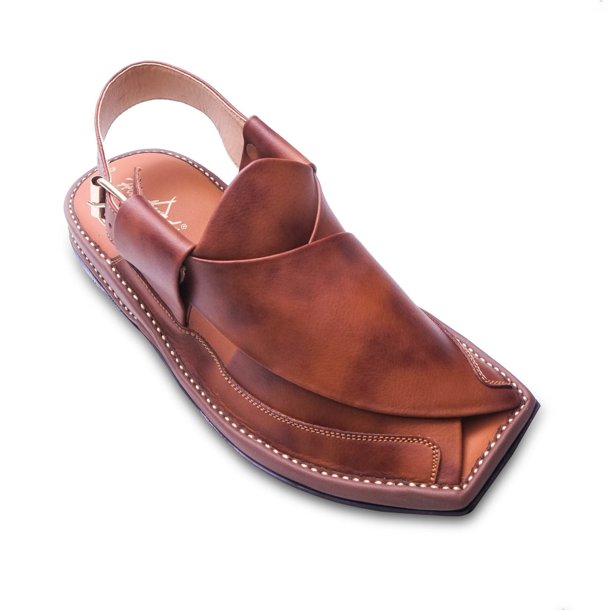 Article M-005 exquisite craftsmanship of Brown Zalmi handmade Chappal ...