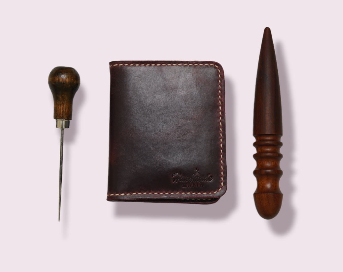 Handmade Bifold Burgundy Color Premium Wallet Model: W-03 – Handmade Mafia