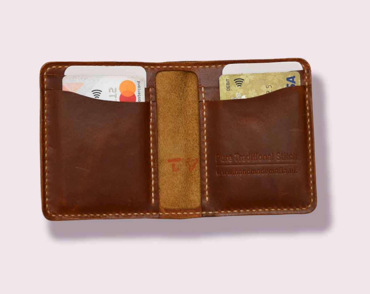 Handmade Bifold Brown Color Premium Wallet Model: W-04 – Handmade Mafia